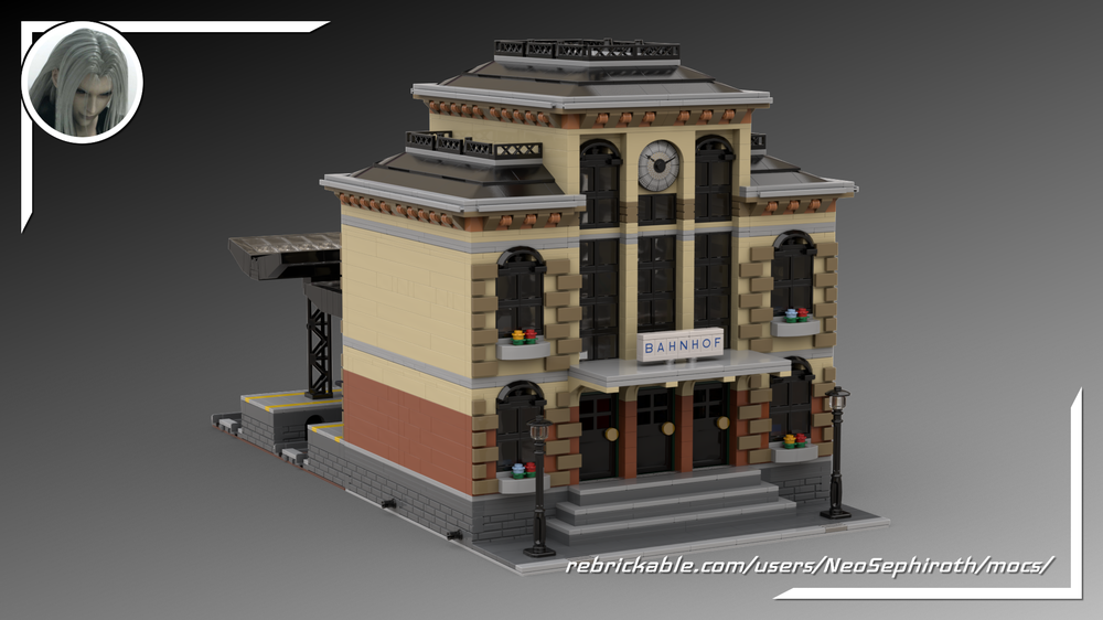 LEGO MOC Modular German Train Station by NeoSephiroth | Rebrickable ...