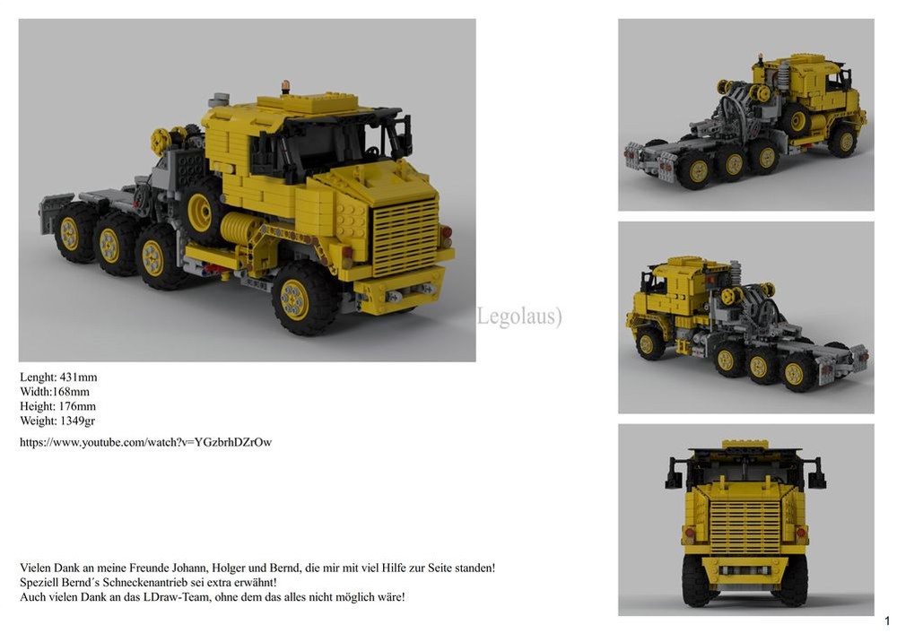 LEGO MOC Oshkosh M1070 U.S. Army HET (Heavy Equipment Transporter) by ...