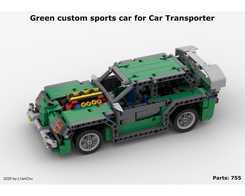 LEGO MOC-34946 Green custom sports car for Car Transporter (Technic ...