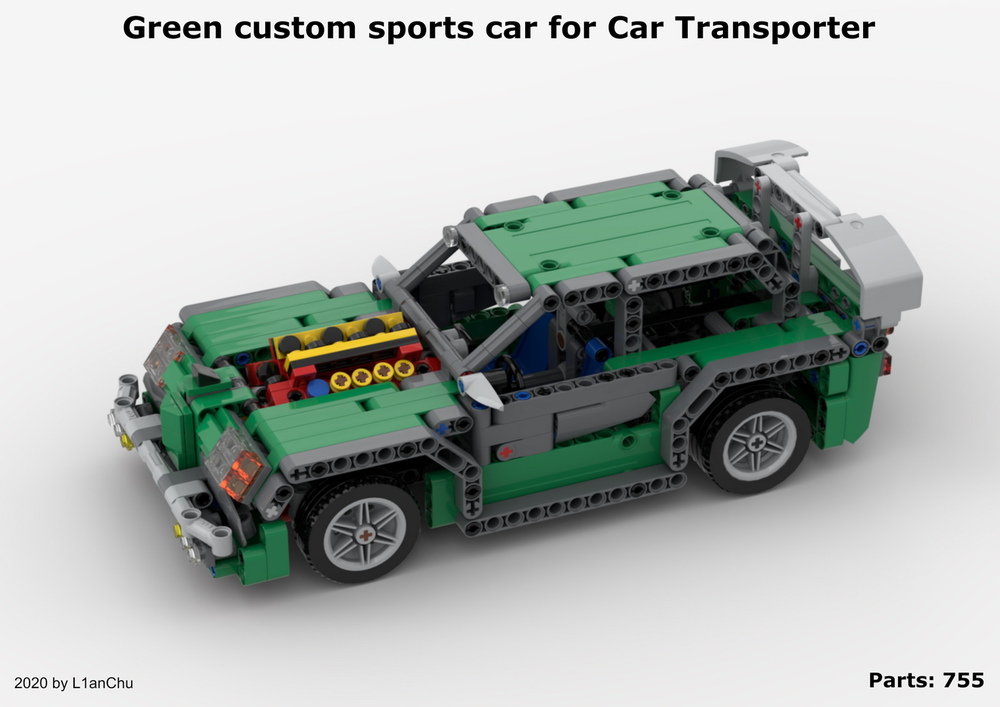 LEGO MOC Green custom sports car for Car Transporter by l1anchu ...