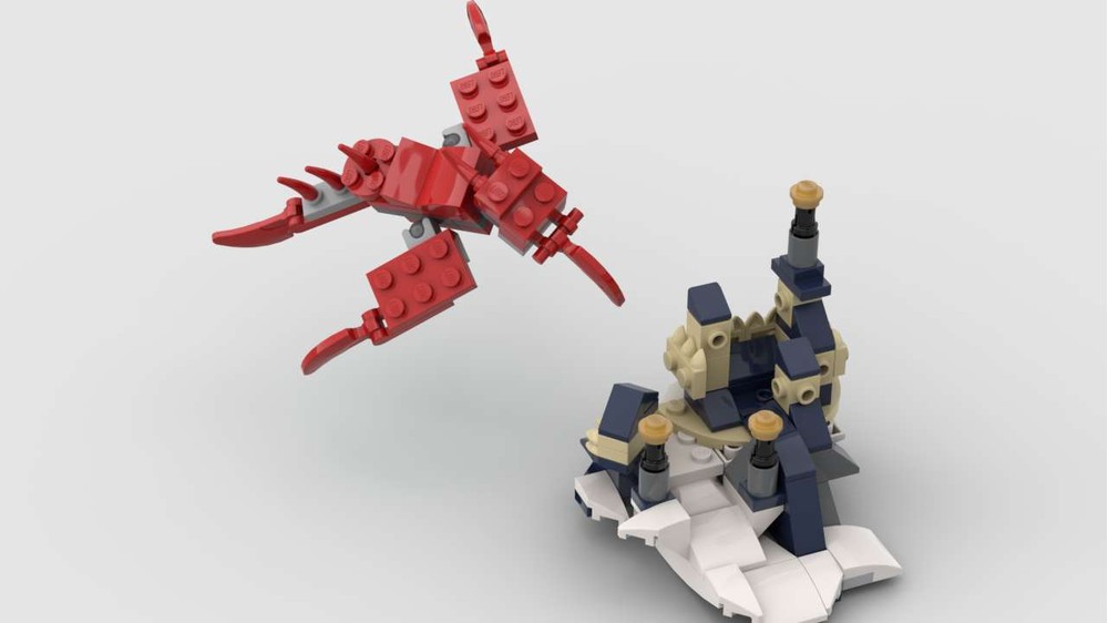 LEGO MOC 31088 Micro castle and dragon by BrickIntelligence ...