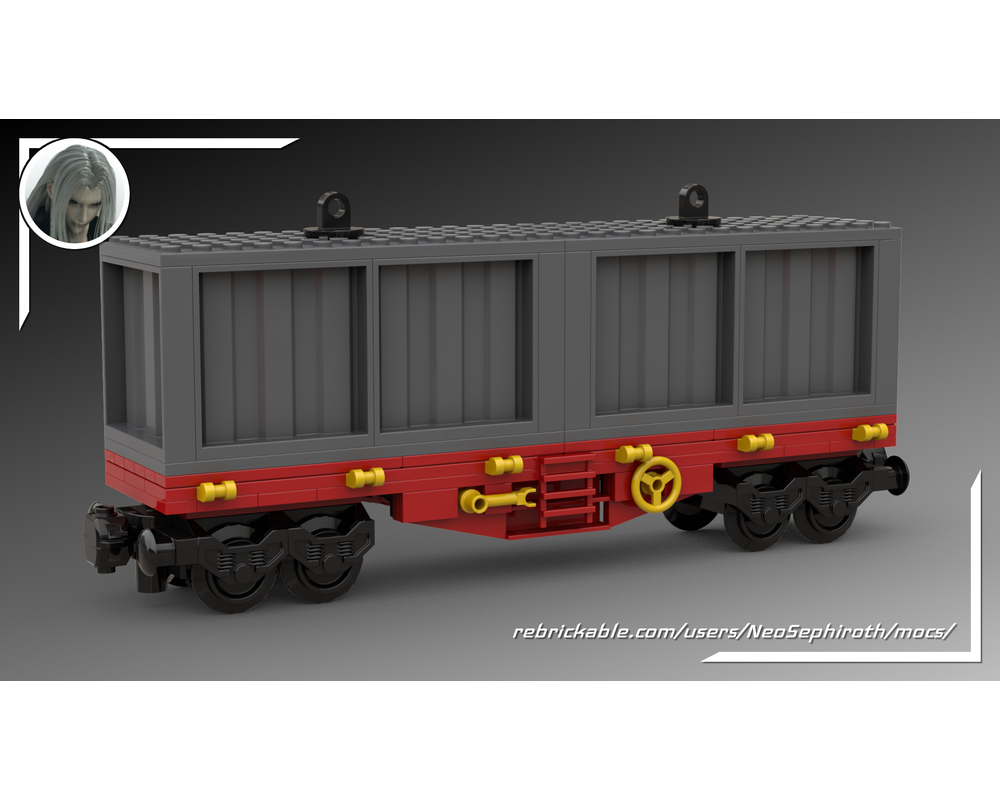 LEGO MOC-35118 Container Wagon (Train > 9V > My Own Creation 2020 ...