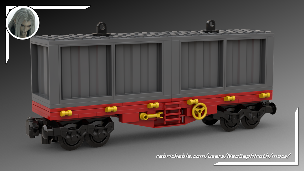 LEGO MOC Container Wagon by NeoSephiroth | Rebrickable - Build with LEGO