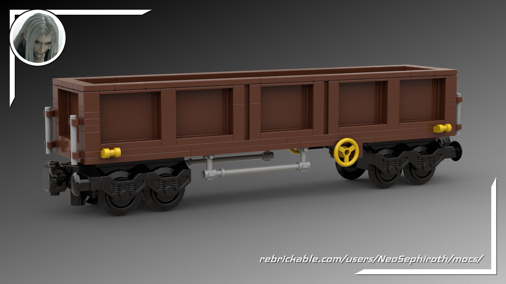 Lego Moc Open Coal Wagon Brown By Neosephiroth Rebrickable Build
