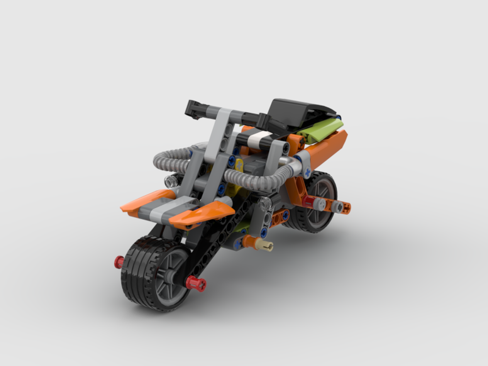 LEGO MOC Pullback Motorcycle by TechnicBlock | Rebrickable - Build with ...