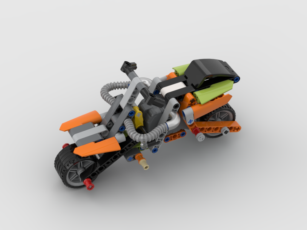 LEGO MOC Pullback Motorcycle by TechnicBlock | Rebrickable - Build with ...