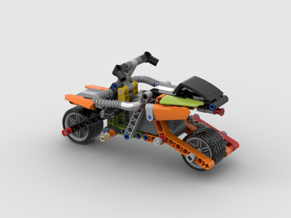 LEGO MOC Pullback Motorcycle by TechnicBlock | Rebrickable - Build with ...