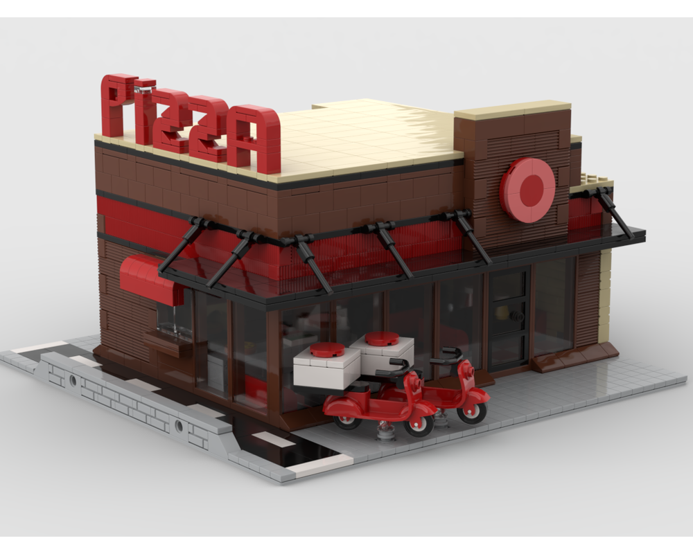 LEGO MOC Modular Pizza Building by gabizon | Rebrickable - Build with LEGO
