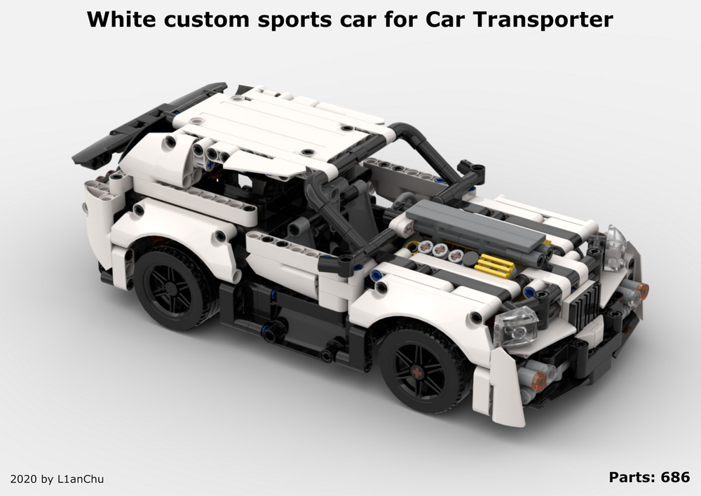 LEGO MOC White custom sports car for Car Transporter by l1anchu ...