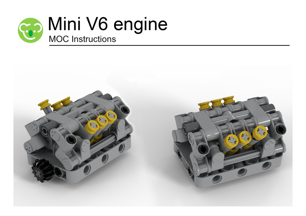 LEGO MOC Mini V6 engine by Superkoala | Rebrickable - Build with LEGO