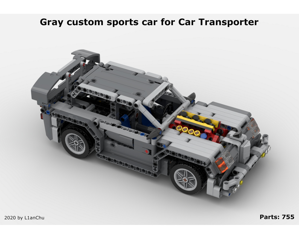 LEGO MOC-35537 Gray custom sports car for Car Transporter (Technic ...