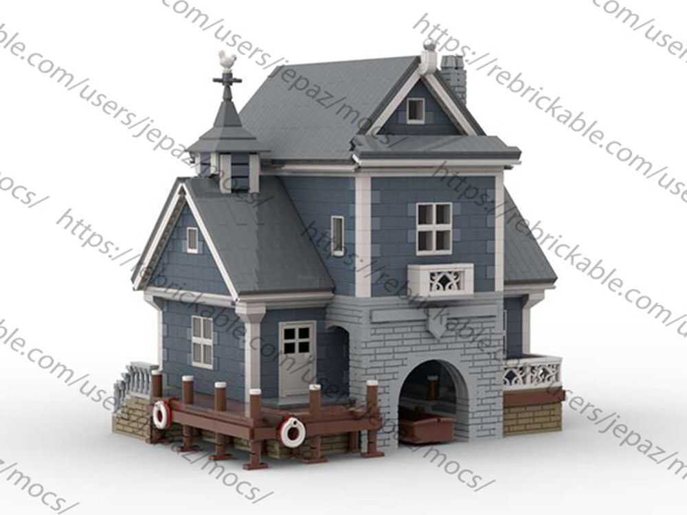 Lego Moc Dock House By Jepaz Rebrickable Build With Lego