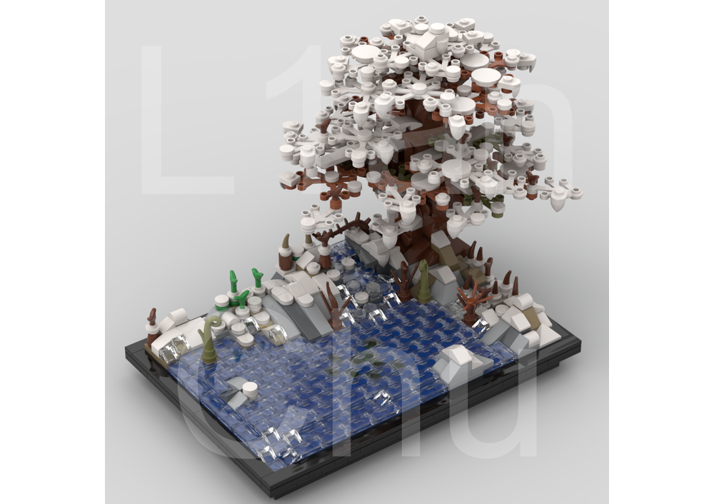 LEGO MOC Tree on a Lake Winter by l1anchu | Rebrickable - Build with LEGO