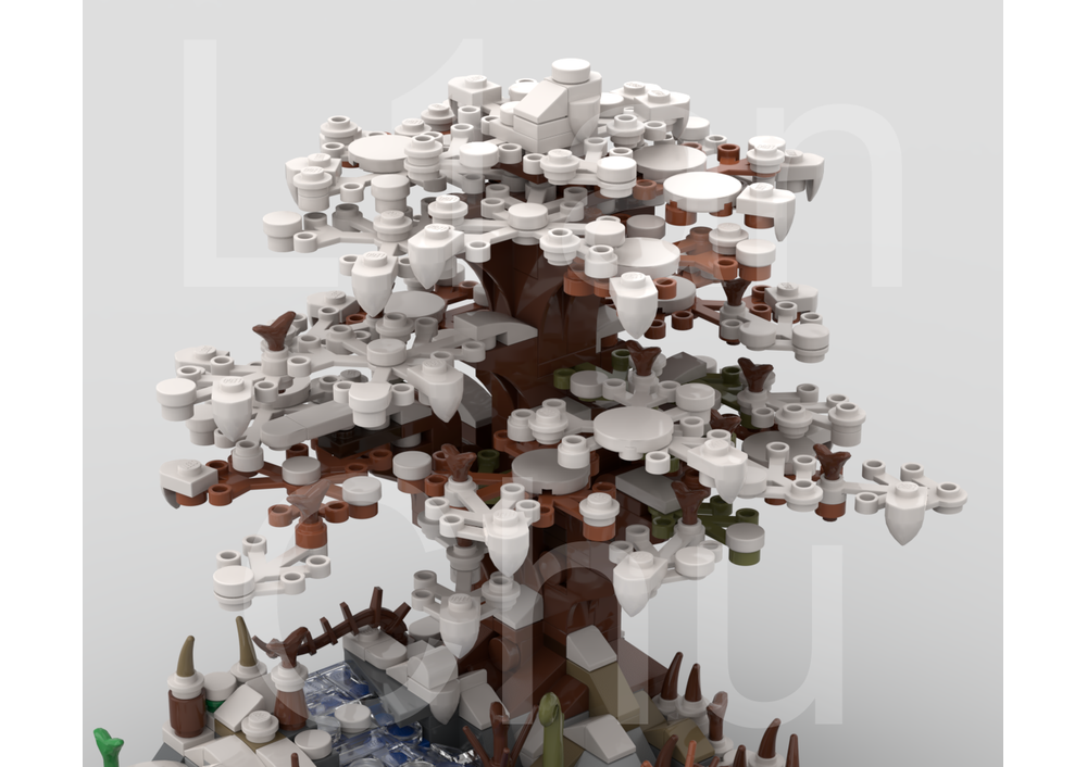 LEGO MOC Tree on a Lake Winter by l1anchu | Rebrickable - Build with LEGO