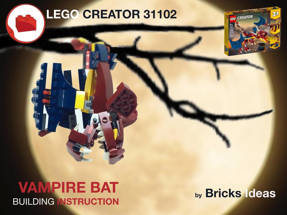 LEGO MOC Lego Vampire Bat by Bricks Ideas | Rebrickable - Build with LEGO