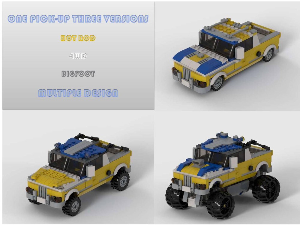LEGO MOC Pick-Up BigFoot by Fabio_BrickintheWall | Rebrickable - Build ...