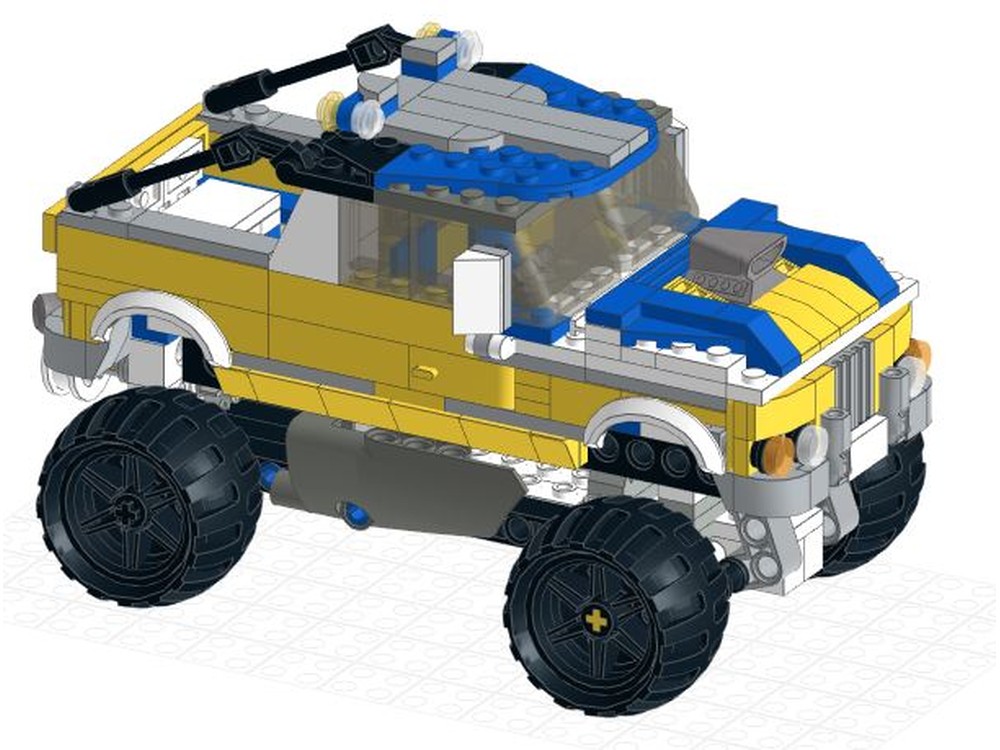 LEGO MOC Pick-Up BigFoot by Fabio_BrickintheWall | Rebrickable - Build ...