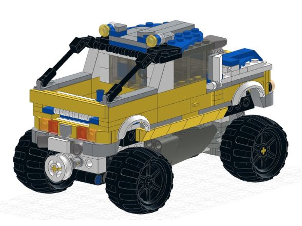 LEGO MOC Pick-Up BigFoot by Fabio_BrickintheWall | Rebrickable - Build ...