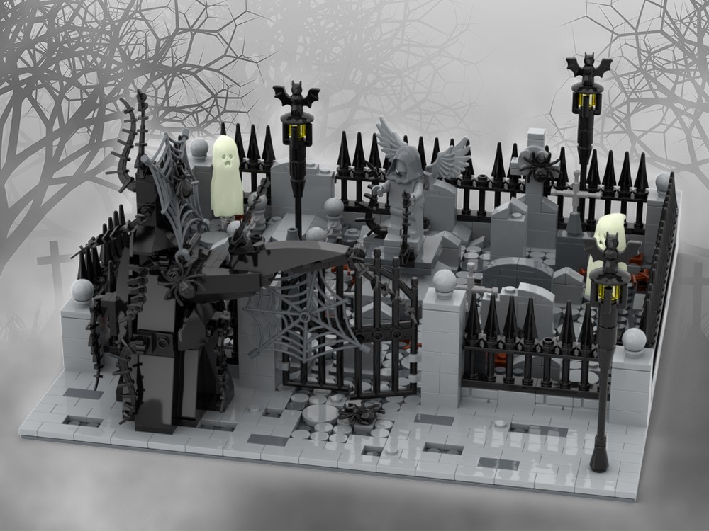 LEGO MOC Modular Scary Cemetery by gabizon | Rebrickable - Build with LEGO