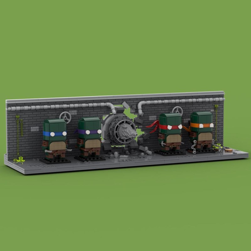 LEGO MOC Teenage Mutant Ninja Turtles Brickheadz and Display Stand by ...