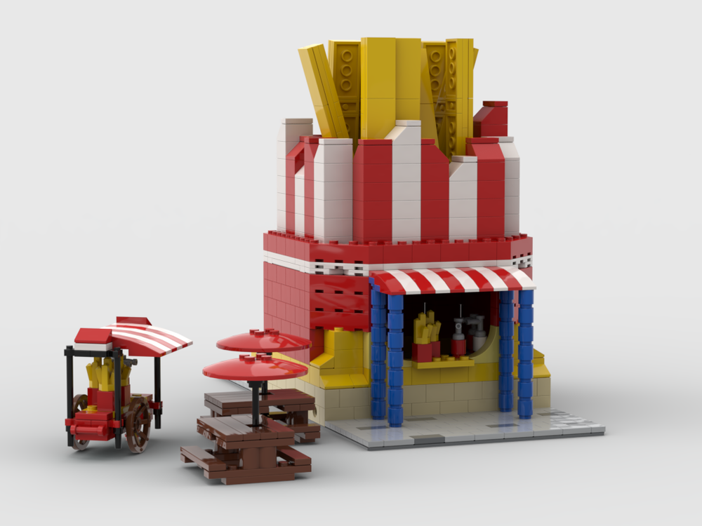 LEGO MOC Modular French Fries Stand by gabizon | Rebrickable - Build ...
