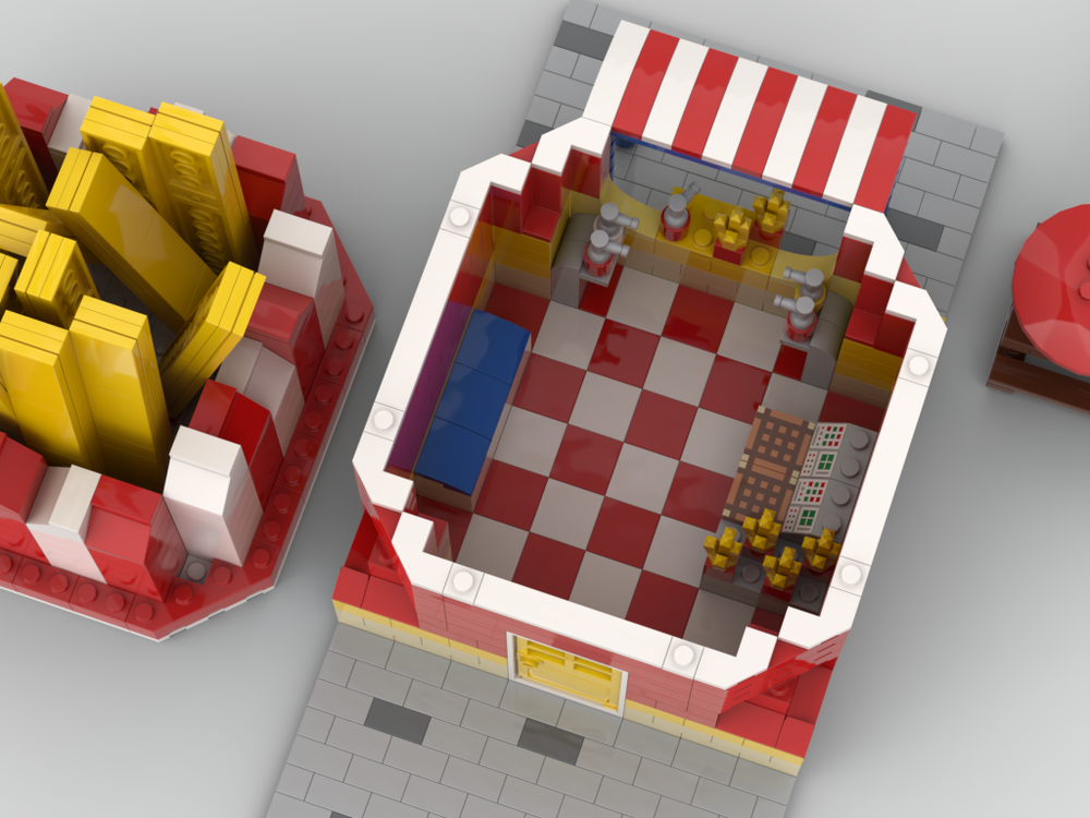 LEGO MOC Modular French Fries Stand by gabizon | Rebrickable - Build ...