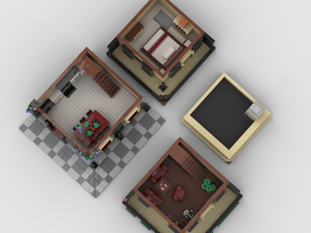 LEGO MOC Modular Italian House by gabizon | Rebrickable - Build with LEGO