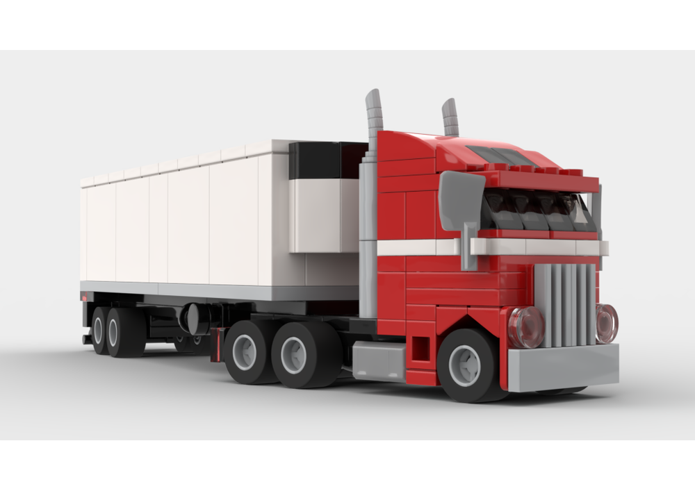 LEGO MOC American Semi-Truck by CluelessBricks | Rebrickable - Build ...