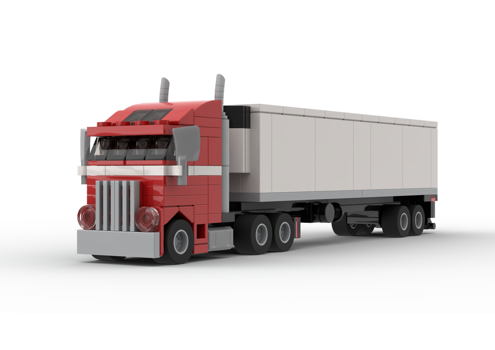 LEGO MOC American Semi-Truck by CluelessBricks | Rebrickable - Build ...