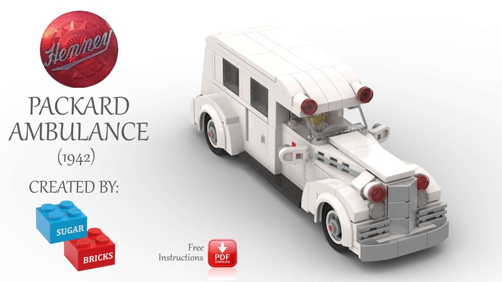 LEGO MOC Vintage Car - Henney Packard Ambulance (1942) by SugarBricks ...