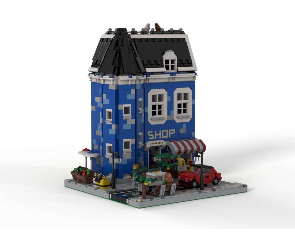 LEGO MOC Modular blue shop by Tavernellos | Rebrickable - Build with LEGO