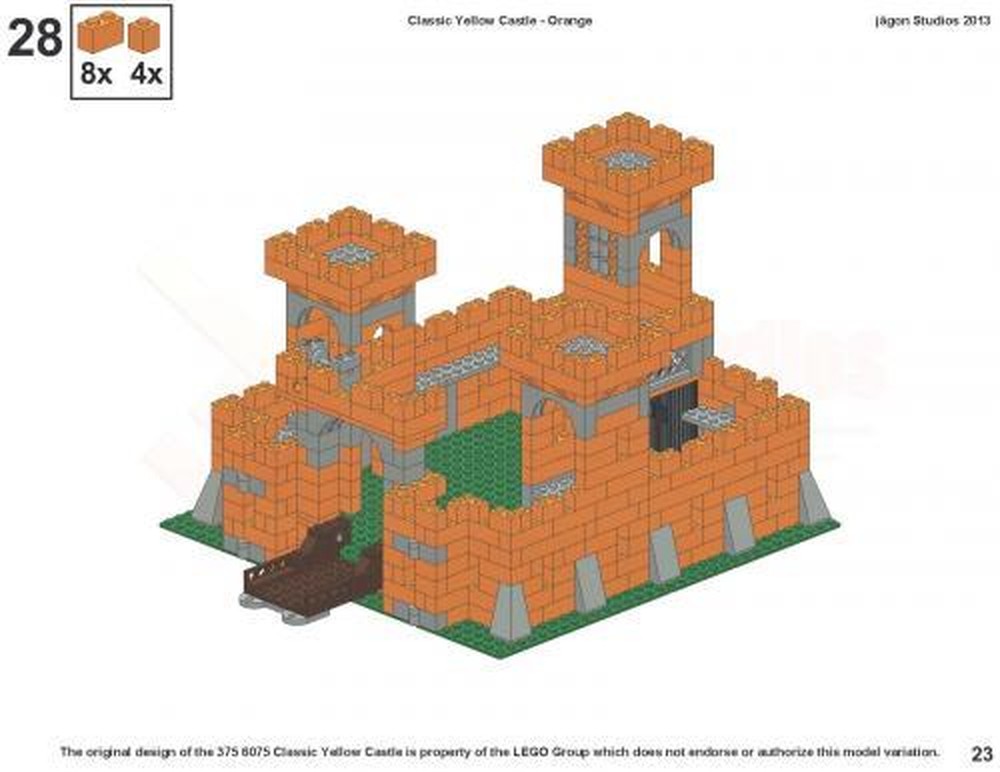 LEGO MOC Classic 375/6075 Yellow Castle in Orange by gonzilla ...