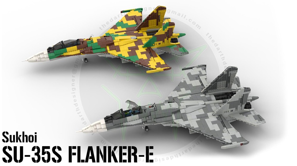 LEGO MOC Sukhoi SU-35 Flanker E - 1:34 Scale by DarthDesigner | Rebrickable - Build with LEGO
