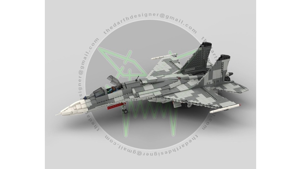LEGO MOC Sukhoi SU-35 Flanker E - 1:34 Scale by DarthDesigner | Rebrickable - Build with LEGO