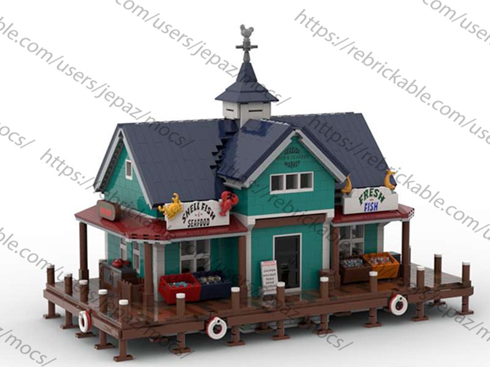 LEGO MOC Seafood Market - Turquoise by jepaz | Rebrickable - Build with ...