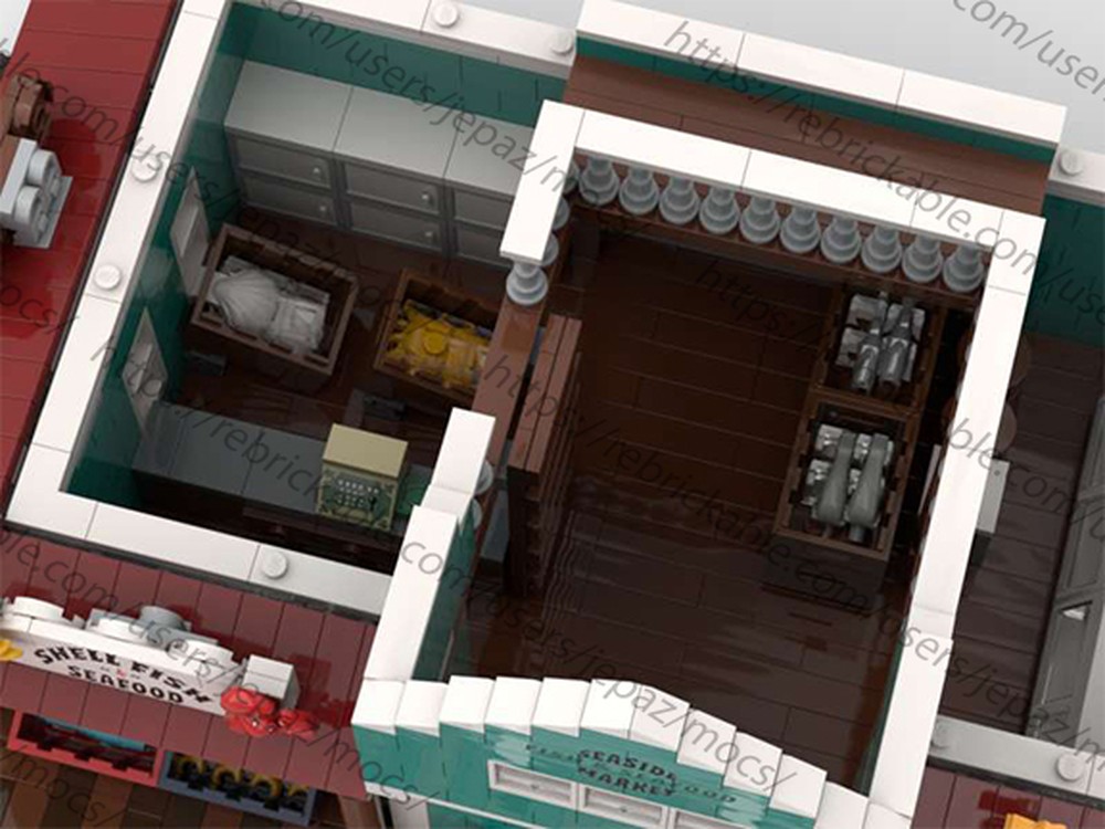 LEGO MOC Seafood Market - Turquoise by jepaz | Rebrickable - Build with ...