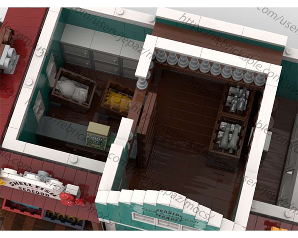 LEGO MOC Seafood Market - Turquoise by jepaz | Rebrickable - Build with ...