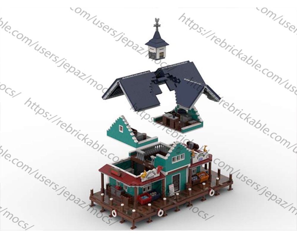 LEGO MOC Seafood Market - Turquoise by jepaz | Rebrickable - Build with ...