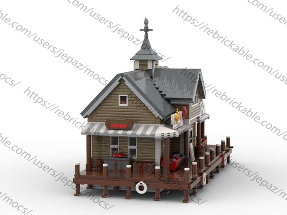 LEGO MOC Seafood Market - Dark Tan by jepaz | Rebrickable - Build with LEGO