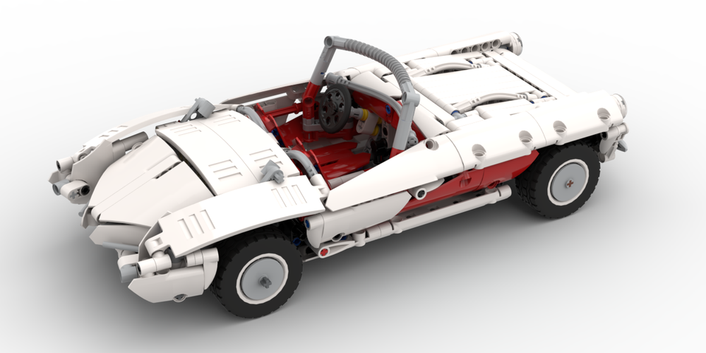 LEGO MOC Corvette C1 1957 - White by GeyserBricks | Rebrickable - Build ...