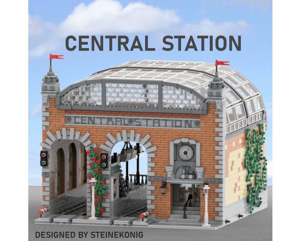LEGO MOC Modular Train Station by steinekonig | Rebrickable - Build ...