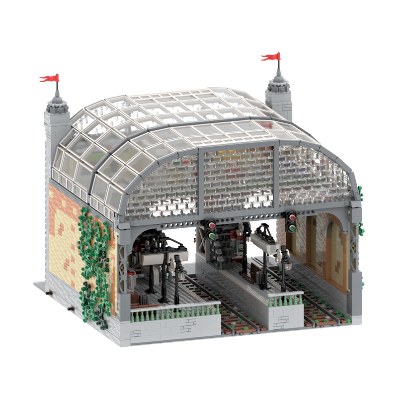 LEGO MOC Modular Train Station by steinekonig | Rebrickable - Build ...