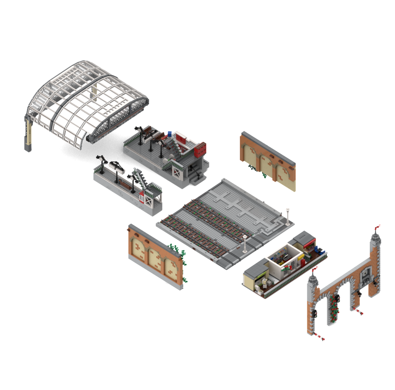 LEGO MOC Modular Train Station by steinekonig | Rebrickable - Build ...