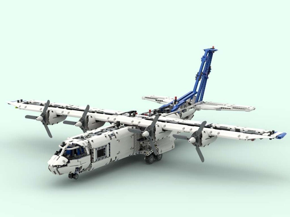 LEGO MOC Cargo plane with 4 engines by zz0025 | Rebrickable - Build ...