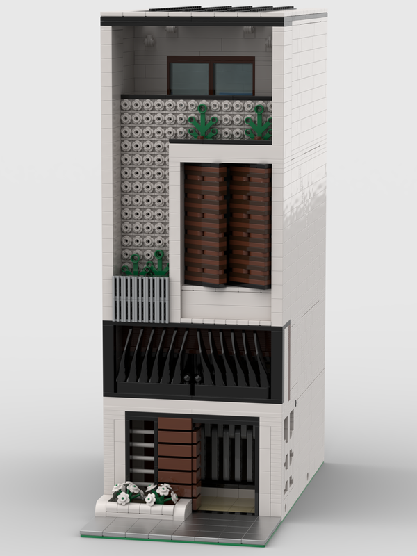 Lego Moc Modern Townhouse By Huebre Rebrickable Build With Lego