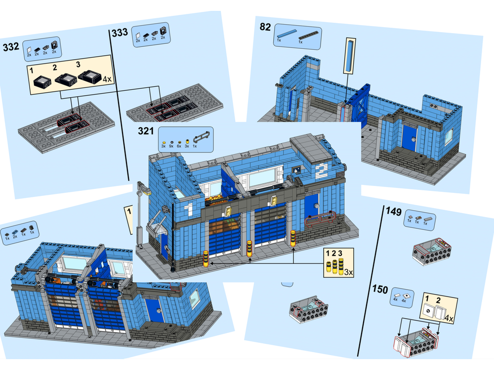LEGO MOC Harbour Storage Shed / Train Shed / Industrial Warehouse ...