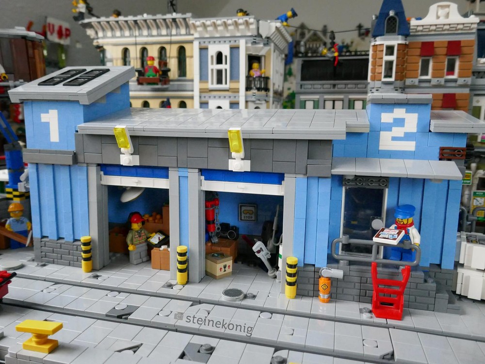 LEGO MOC Harbour Storage Shed / Train Shed / Industrial Warehouse ...