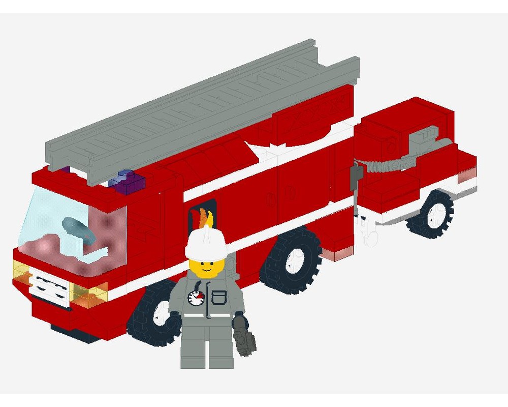 LEGO MOC Ladder Truck by Antarctica | Rebrickable - Build with LEGO