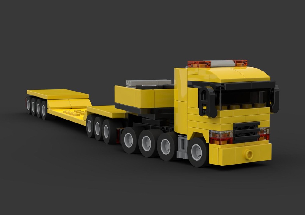 LEGO MOC Heavy Transport Truck with Flatbed Trailer by CluelessBricks ...