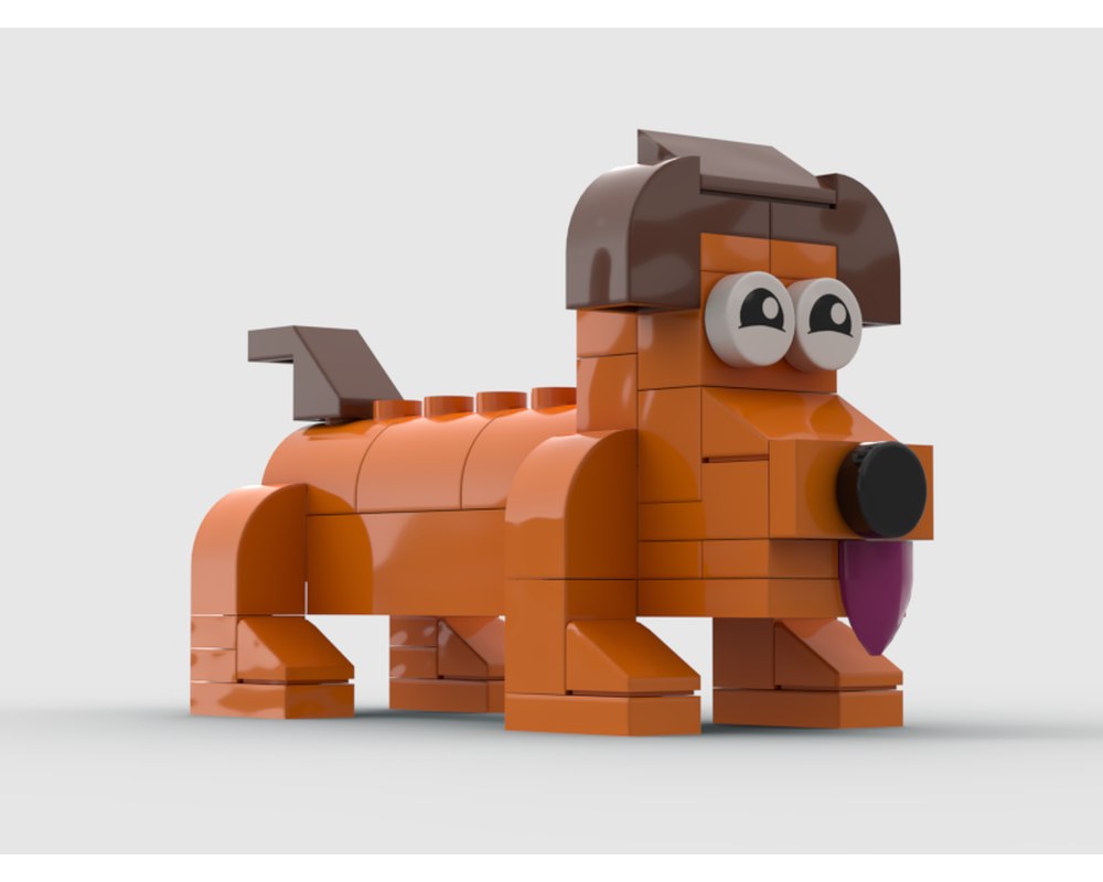 LEGO MOC Weiner Dog by MuGo_Gonzalez | Rebrickable - Build with LEGO
